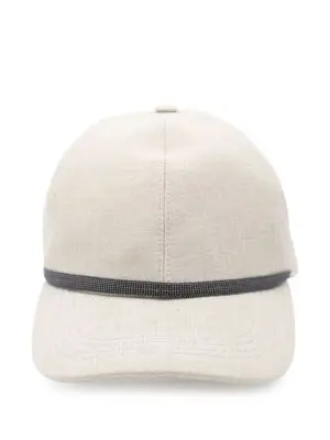 Brunello Cucinelli Linen Baseball Cap - Beige