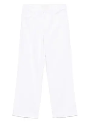 MOTHER The Spinner Zip Denim Jeans - White