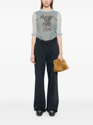 GANNI Crewneck Top - Clear Blue