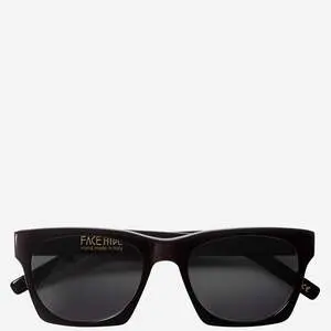FACE.HIDE Acetate Rectangle Sunglasses - Black