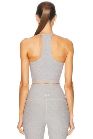 Beyond Yoga Spacedye On The Up Cropped Tank Top - Silver Mist