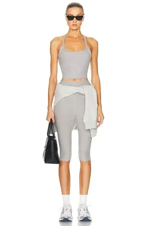 Beyond Yoga Spacedye On The Up Cropped Tank Top - Silver Mist