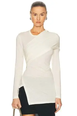 Helmut Lang Draped Long Sleeve Top