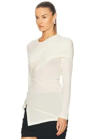 Helmut Lang Draped Long Sleeve Top