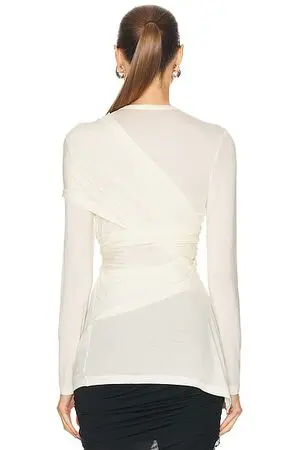 Helmut Lang Draped Long Sleeve Top