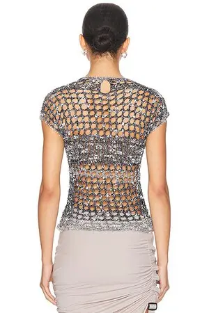 Acne Studios Crochet Crop Tee