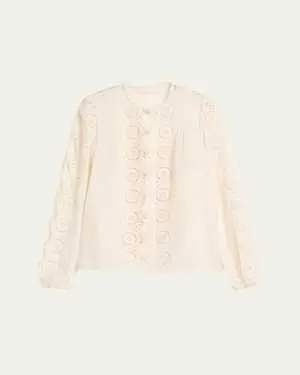 Zimmermann Lucky Embroidered Blouse - Ivory