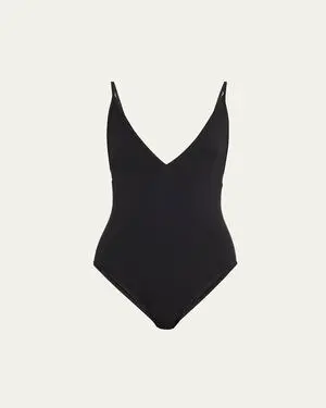 TOTÊME Classic One-piece Swimsuit - Black 001