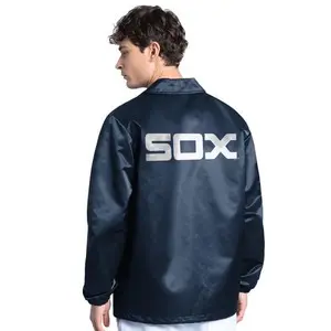 STARTER Chicago White Sox Cooperstown Collection Point Full-snap Coaches Jacket