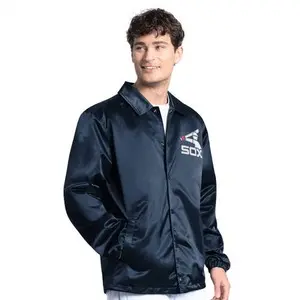 STARTER Chicago White Sox Cooperstown Collection Point Full-snap Coaches Jacket