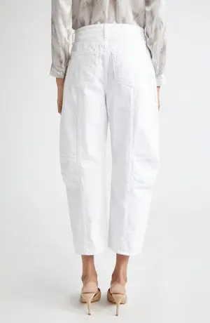 L'Agence Cody High-waist Barrel Leg Jeans - Blanc