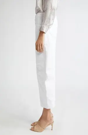 L'Agence Cody High-waist Barrel Leg Jeans - Blanc