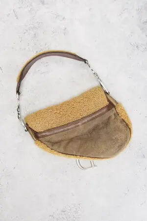 Dior Shearling Vintage Saddle Bag