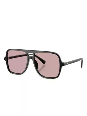 Emporio Armani Logo-print Aviator Sunglasses