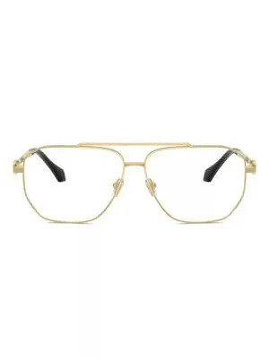 Versace Square Frame Eyeglasses - Gold