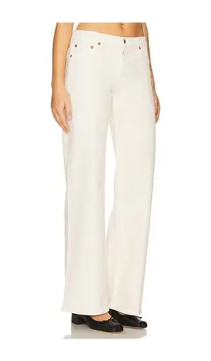 RE/DONE Mid-rise Wide-leg Jeans - Crema