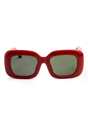 Linda Farrow Rectangle Frame Sunglasses - Red