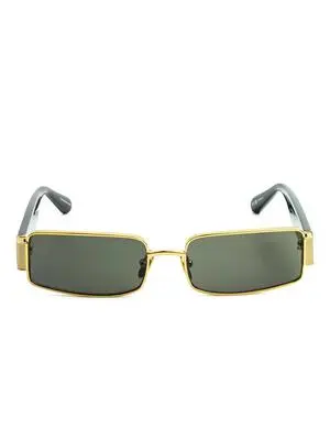 Linda Farrow Square-frame Sunglasses - Gold