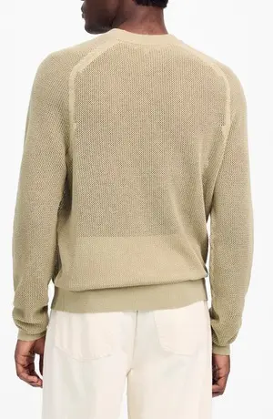 Madewell Mesh Knit Crewneck Sweater - Light Cargo
