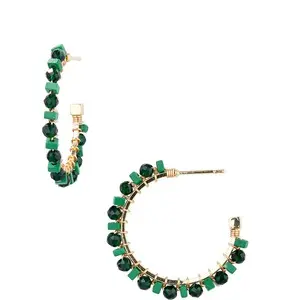 PANACEA Beaded Hoop Earrings