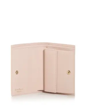 FERRAGAMO Gancini Leather Bifold Wallet - Ballet