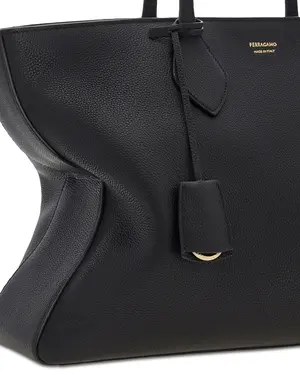 FERRAGAMO Leather Tote Bag - Nero