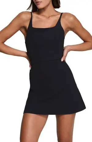 Spanx Powerboost Ribbed Dress - Very Black