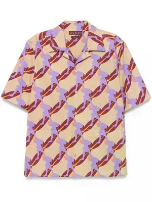 Gucci Printed Poplin Shirt - Neutrals