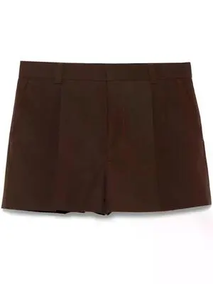Gucci Twill Wool Shorts - Brown