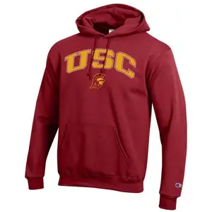 Champion Usc Trojans Arched Logo Fleece Pullover Hoodie