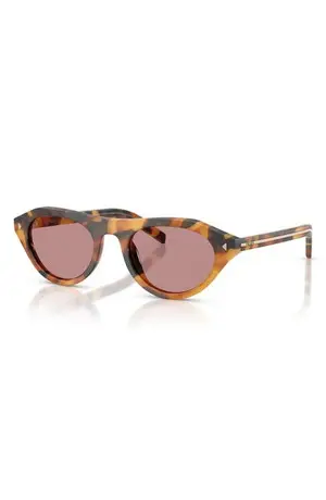 Prada 52mm Polarized Irregular Sunglasses