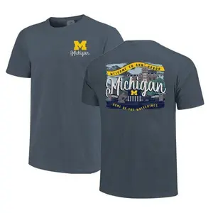 IMAGE ONE Michigan Wolverines Campus Scene Graphic T-shirt