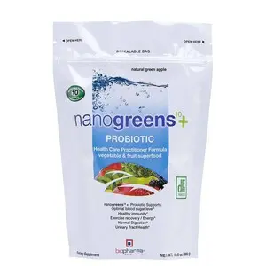 BIOPHARMA SCIENTIFIC Nanogreens+ Probiotic Green Apple 300 Grams - One-color