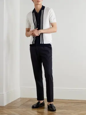 Orlebar Brown Tiernan Striped Mercerised Organic Cotton-piqué Shirt