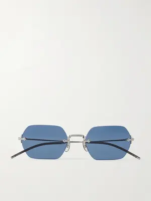 Oliver Spencer Tk-13 Rimless Sunglasses - Silver