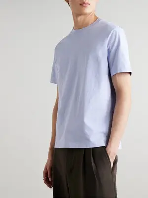 FRAME Cotton-jersey T-shirt - Blue