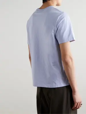 FRAME Cotton-jersey T-shirt - Blue