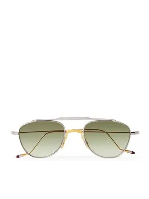 JACQUES MARIE MAGE Flynn Aviator Sunglasses - Silver