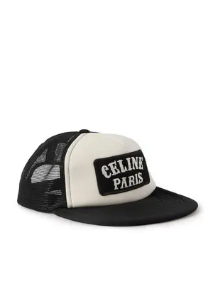 Celine Logo-AppliquéD Trucker Cap - Black | Editorialist display picture 3