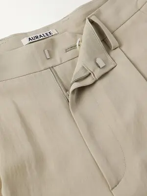 Auralee Straight-leg Pleated Gabardine Trousers