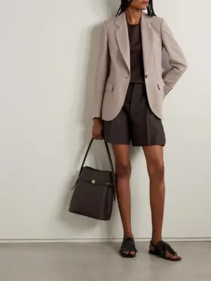 Brunello Cucinelli Single Breasted Twill Blazer - Neutrals