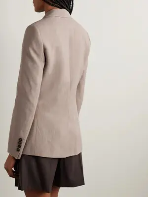 Brunello Cucinelli Single Breasted Twill Blazer - Neutrals
