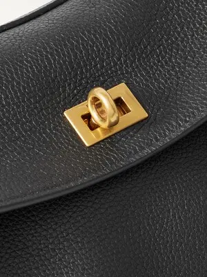 Balenciaga Rodeo Medium Textured-leather Shoulder Bag - Black
