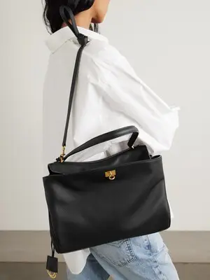 Balenciaga Rodeo Medium Textured-leather Shoulder Bag