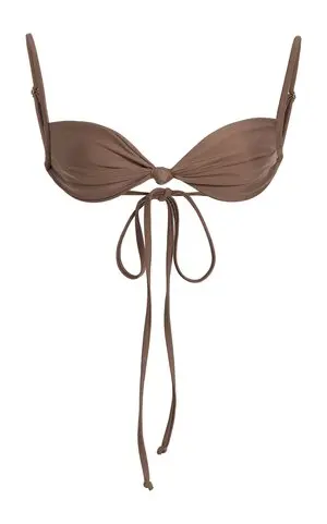 MARE PERPETUA Blossom Bikini Top - Brown