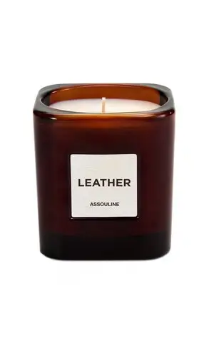 Assouline Library Candle: Leather Neutral