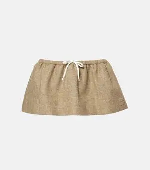 Miu Miu Virgin Wool Miniskirt