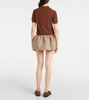 Miu Miu Virgin Wool Miniskirt