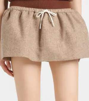 Miu Miu Virgin Wool Miniskirt