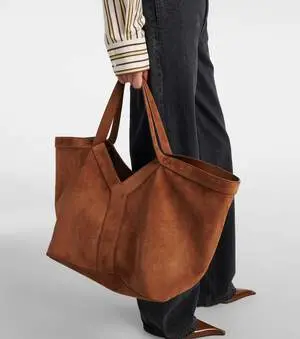 Saint Laurent Y Suede Tote Bag - Brown